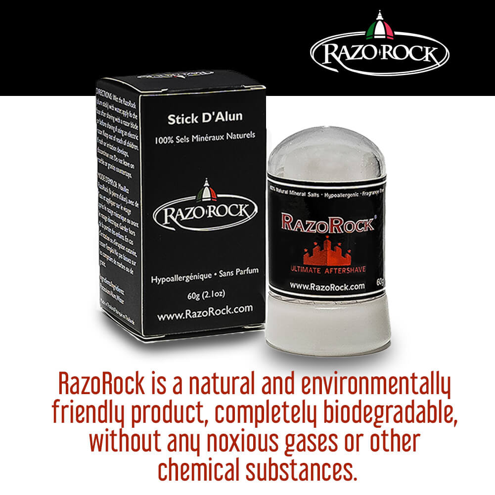 RazoRock Alum Stick - 60 g - After Shave Stick – Natural Healing and T ...